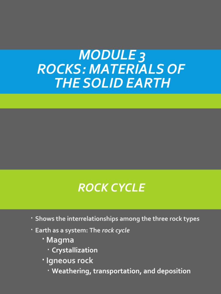 Rocks Materials of The Solid Earth | PDF | Rock (Geology) | Igneous Rock