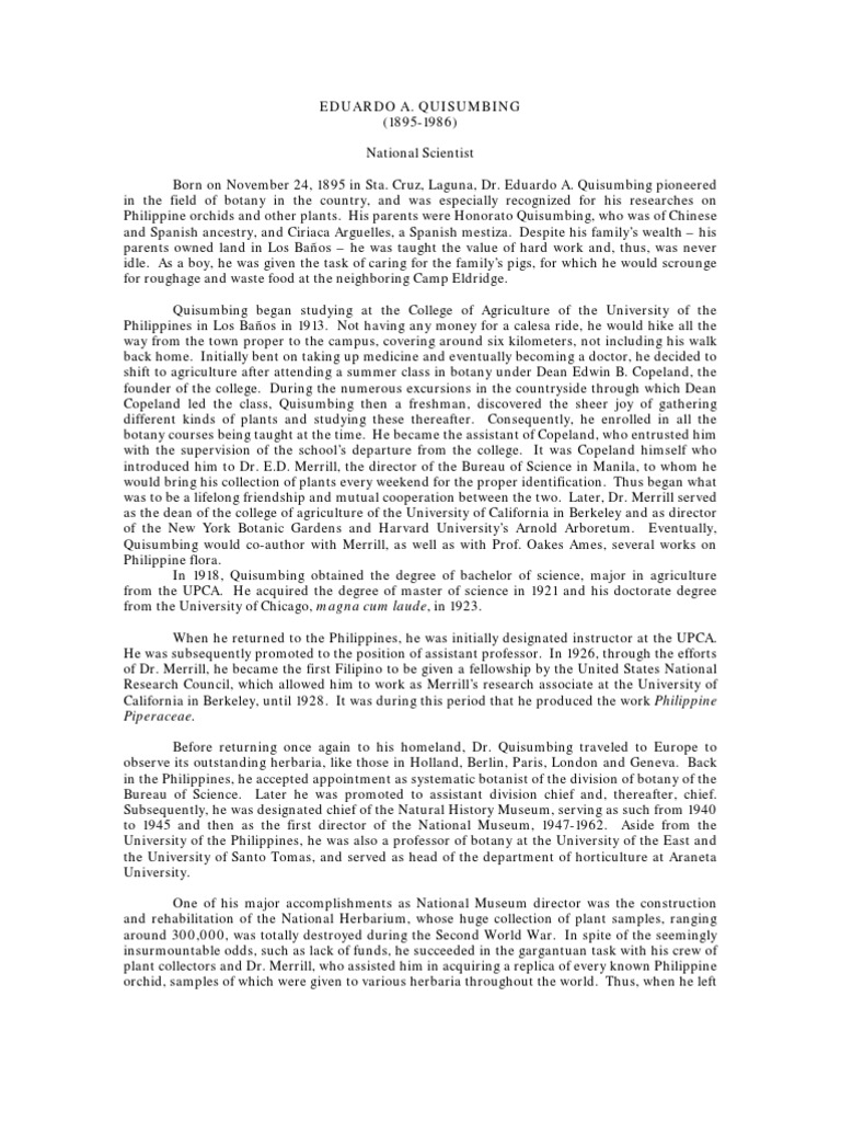 Eduardo A. Quisumbing: Piperaceae | PDF | Philippines | Botany