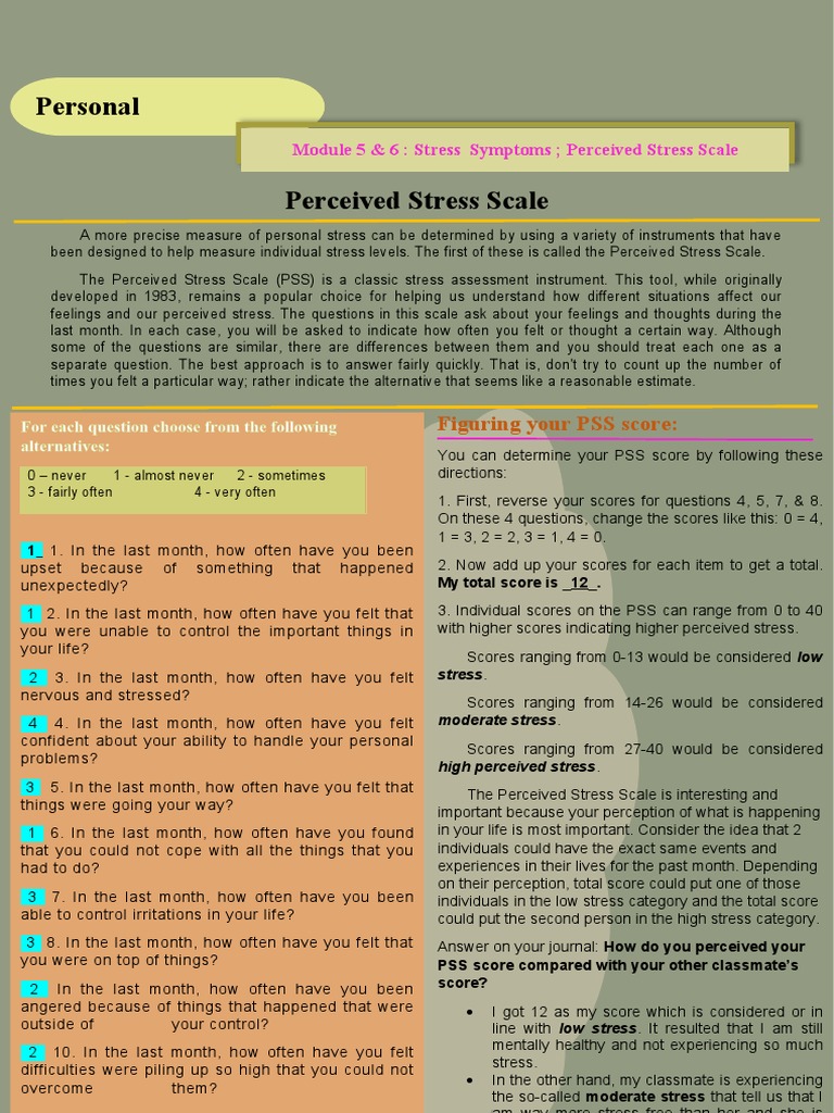 PERDEV | PDF | Perception | Stress (Biology)