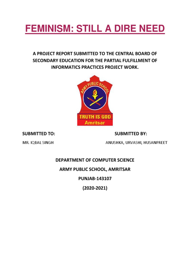 Feminism Project - (IP) | PDF | Gender Studies | Feminism