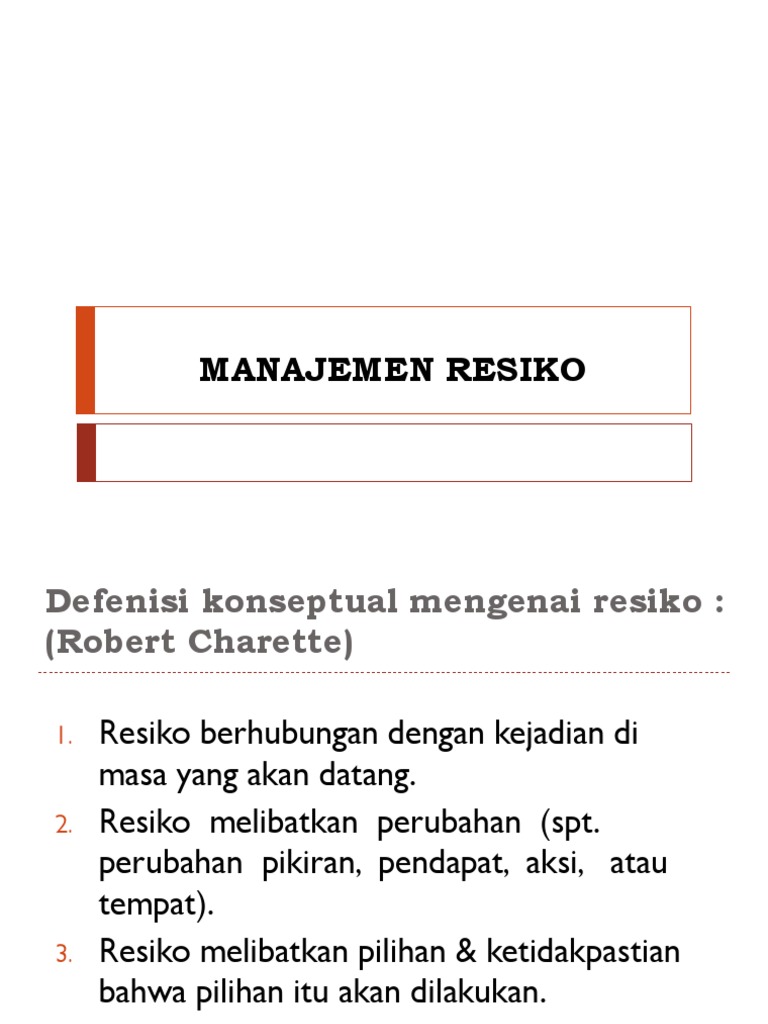 Manajemen Risiko Proyek Terpadu | PDF | Seni