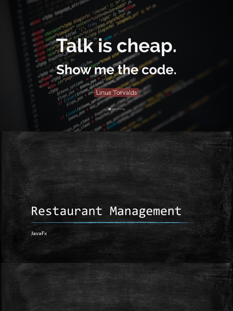 JavaFx Restaurant Management | PDF | Menu | Login