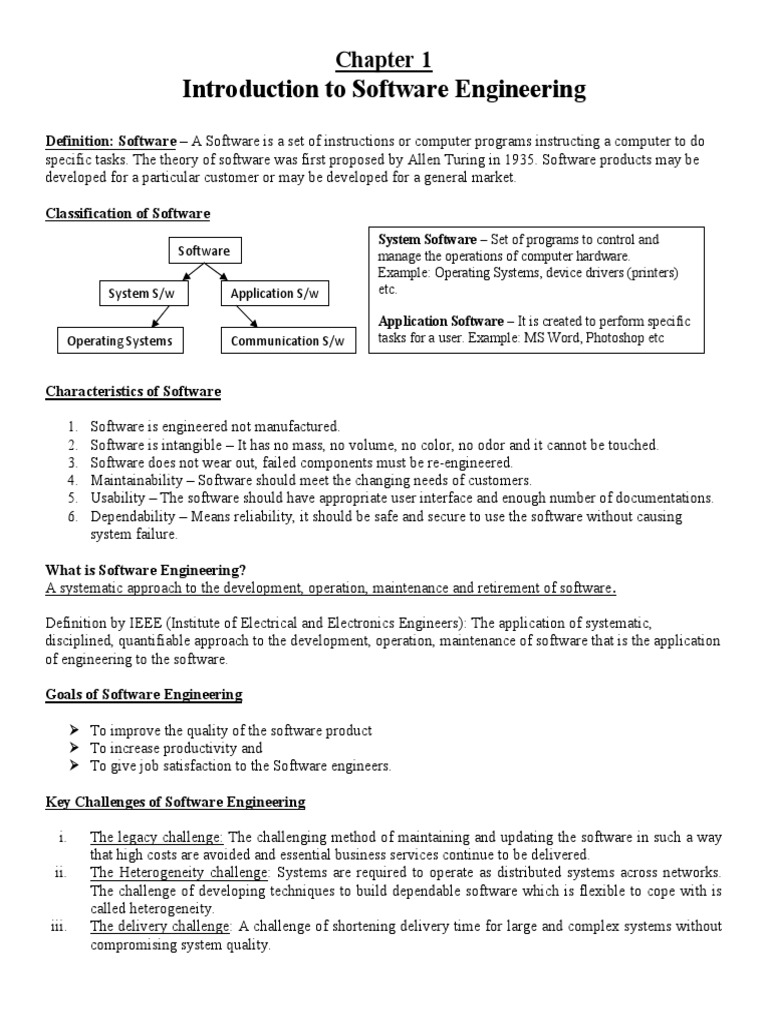 Software Engineering Notes | PDF | System | Risk