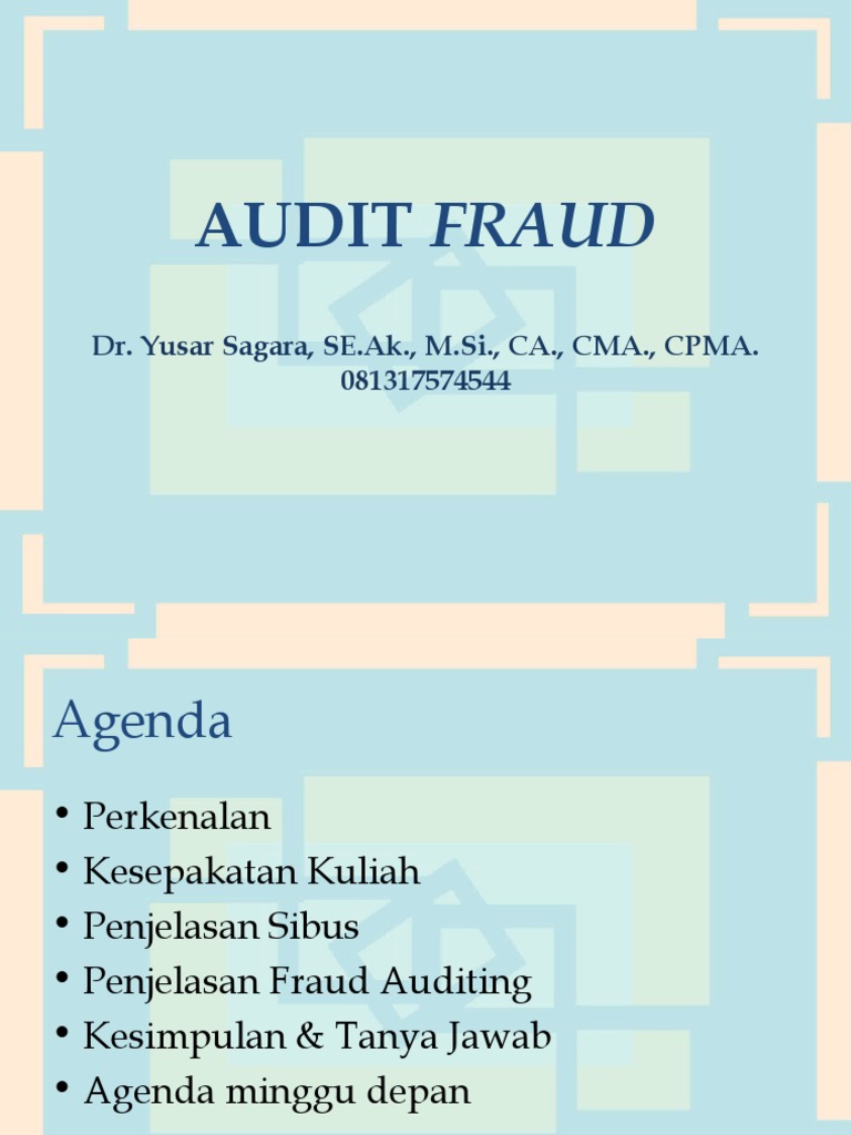 Fraud Auditing | PDF