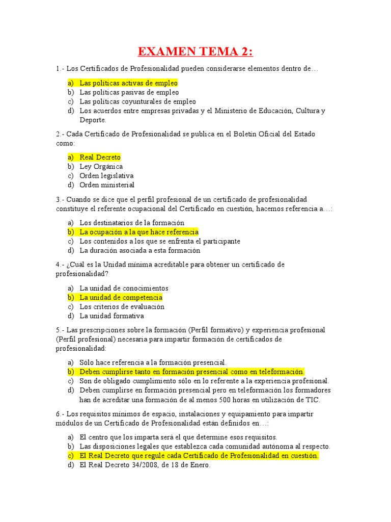 Control Tema 2 | PDF | Evaluación