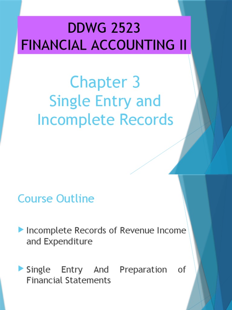 Chapter 3 Single Entry and Incomplete Records | PDF | Expense | Balance ...