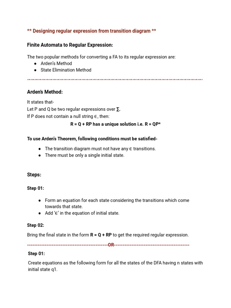 DFA To RE | PDF | Regular Expression | Digital Electronics