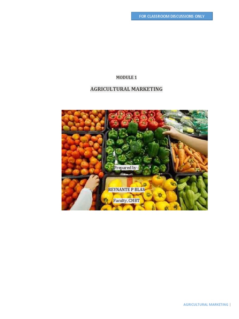 Introduction to Agricultural Marketing | PDF | Marketing | Sales