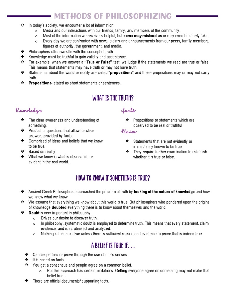 Methods of Philosophizing | PDF | Truth | Argument