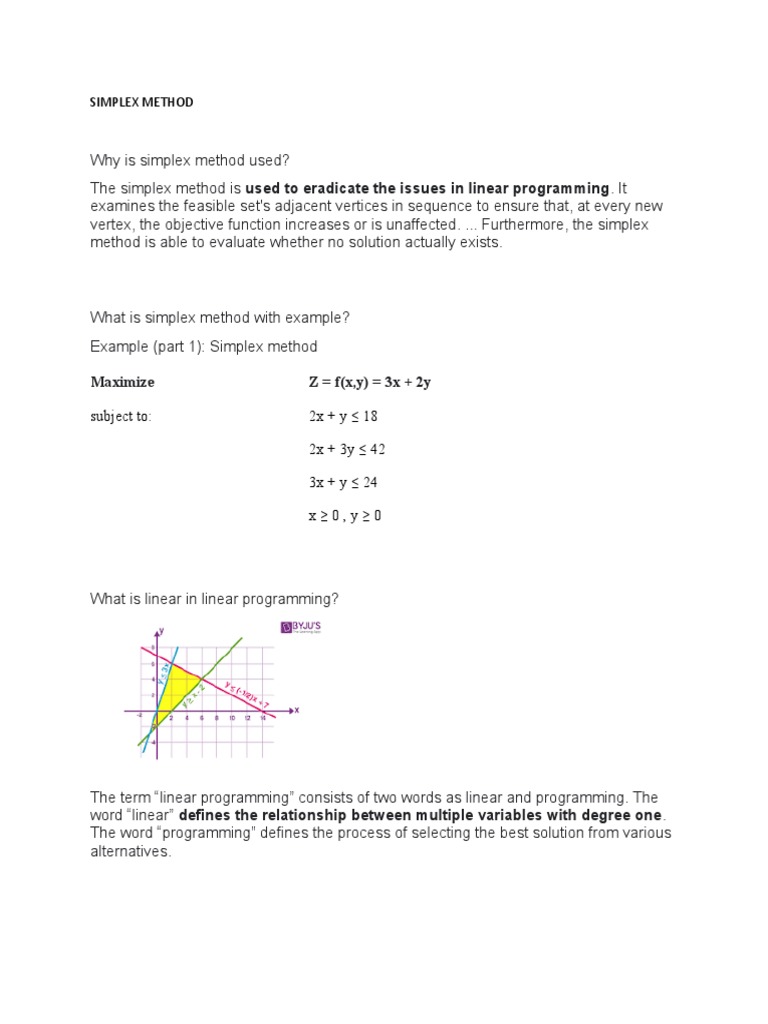 23-Why Is Simplex Method Used | PDF | Teaching Methods & Materials