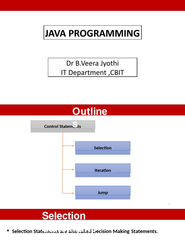 j2 Control Statemens in Java | Download Free PDF | Control Flow ...