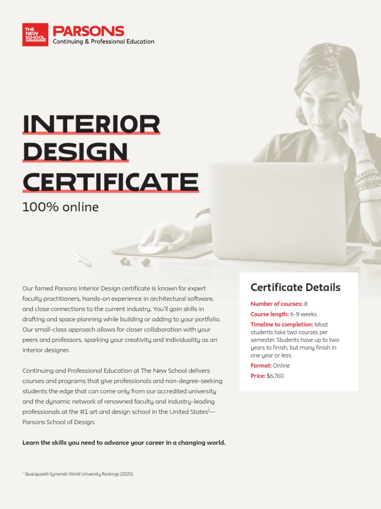 Interior Design Certificate: 100% Online | PDF | Design | Drawing