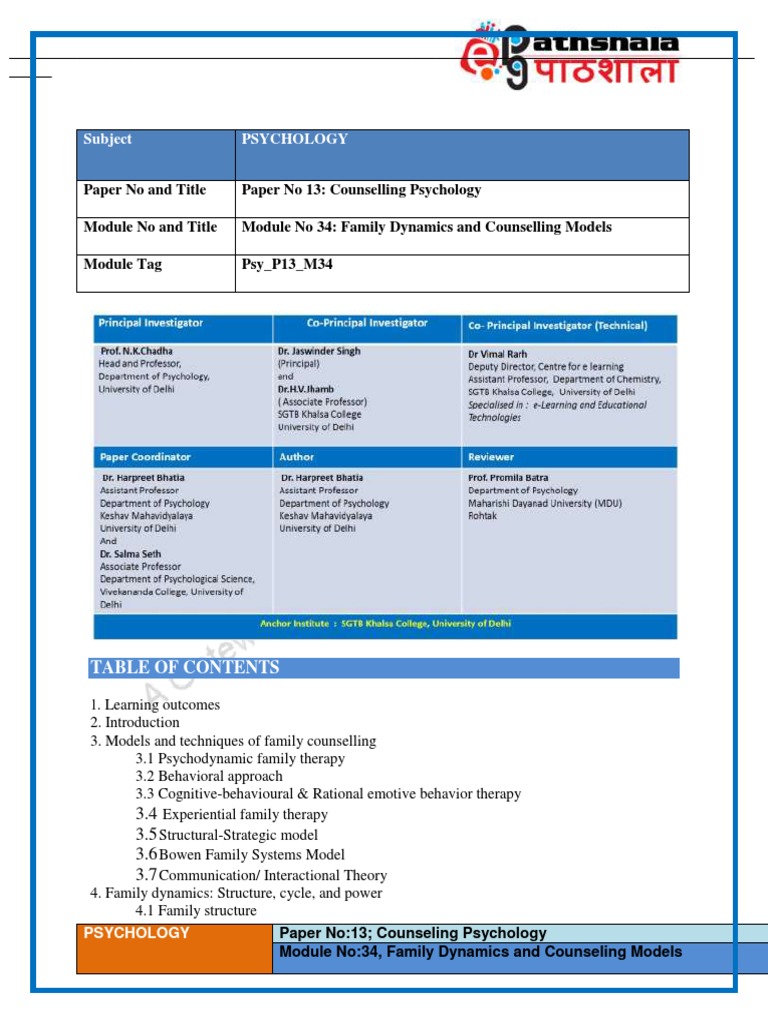 Counselling Model Group Dynamics | PDF | Psychotherapy | Family Therapy