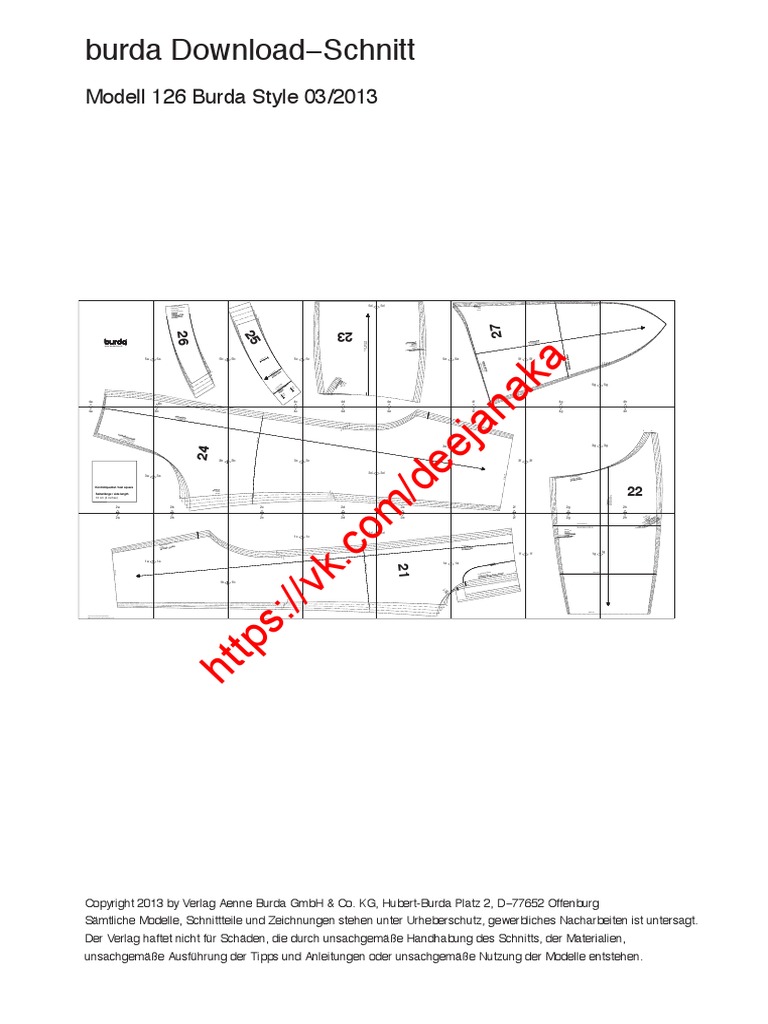 Burda Download Schnitt | PDF