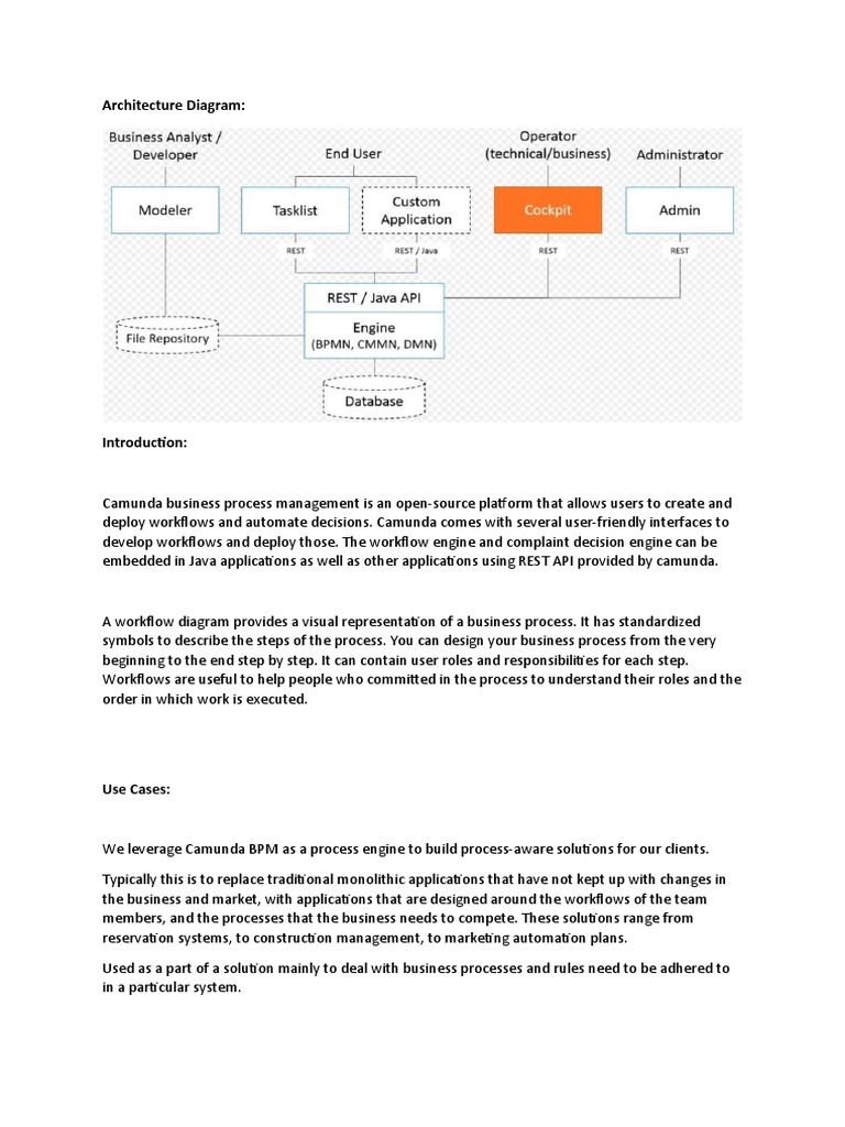 Bpm Camunda Pdf Business Process Management Software Engineering