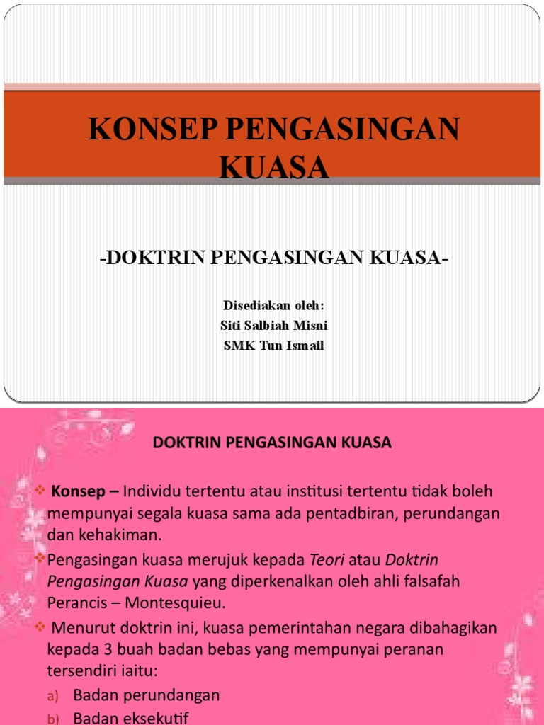 Doktrin Pengasingan Kuasa | PDF