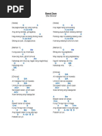 Guitar Chords and Lyrics For "14" by Silent Sanctuary: PDF | PDF