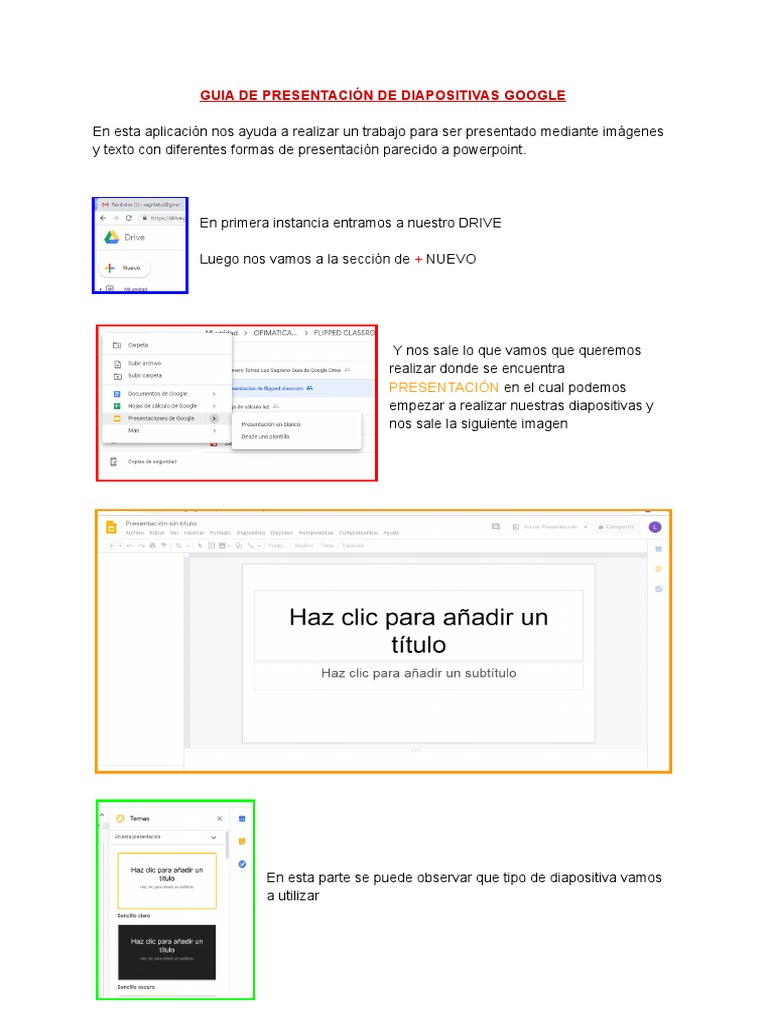 Guía para Crear Diapositivas en Google | PDF | Arte