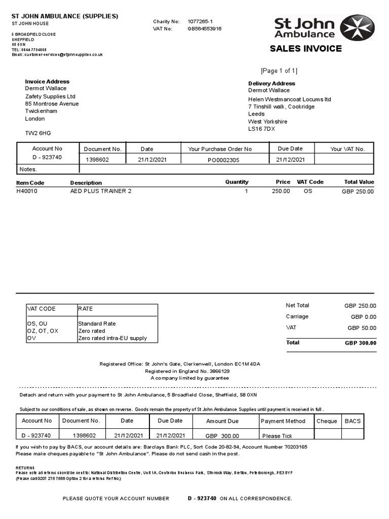 Sales Invoice: Invoice Address Delivery Address | PDF | Value Added Tax ...