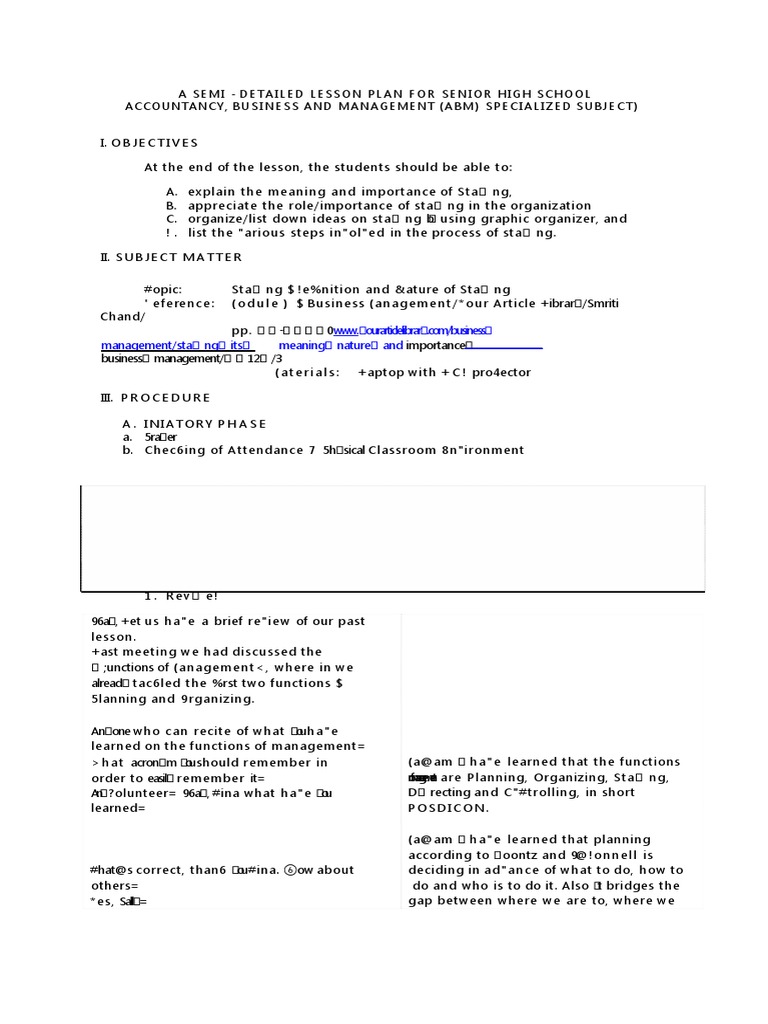 Semi Detailed Lesson Plan For Shs Abm Strand | PDF | Systems Psychology ...