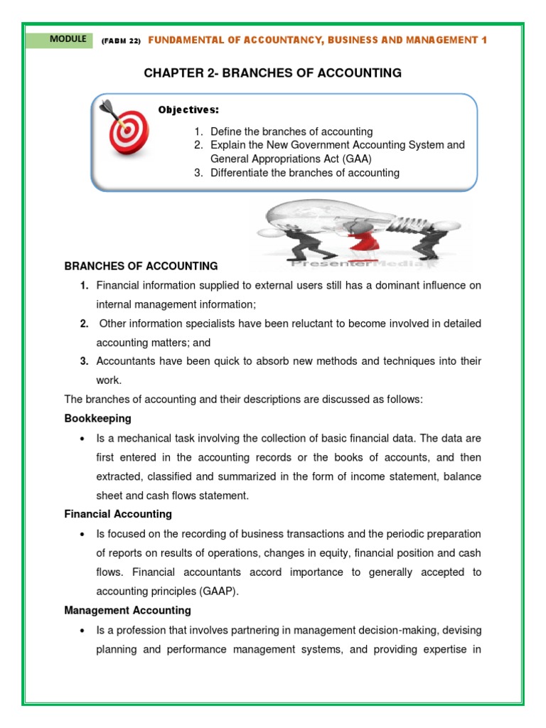 Chapter 2 Branches of Accounting | PDF | Accounting | Financial Statement
