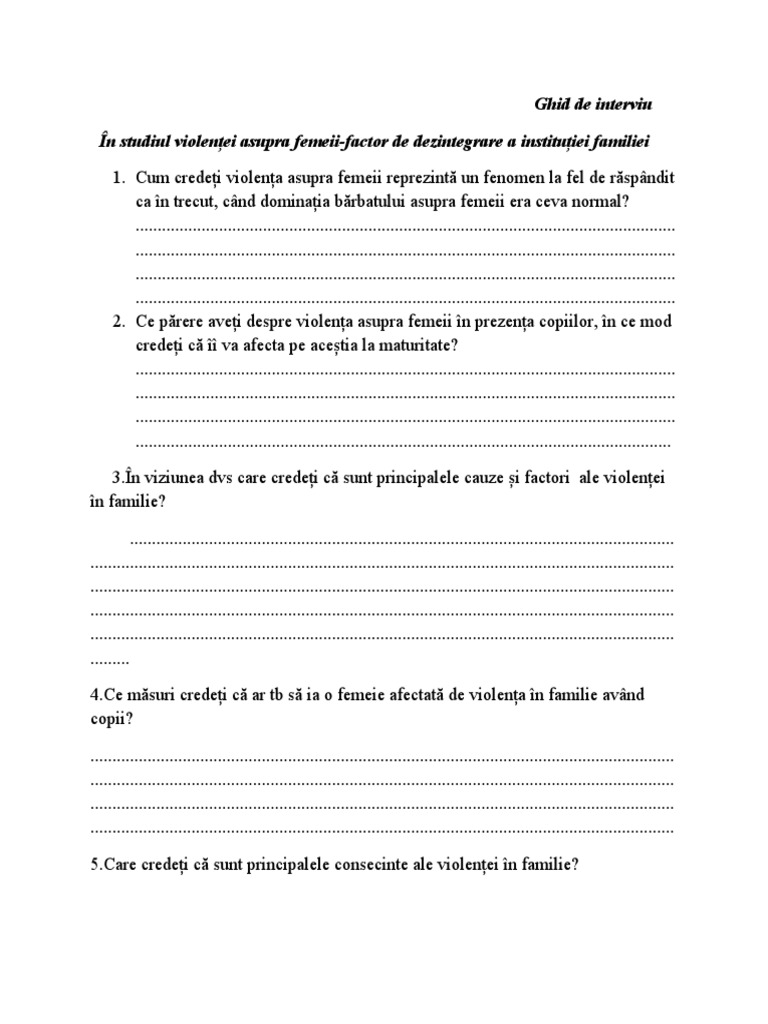 Ghid de Interviu | PDF