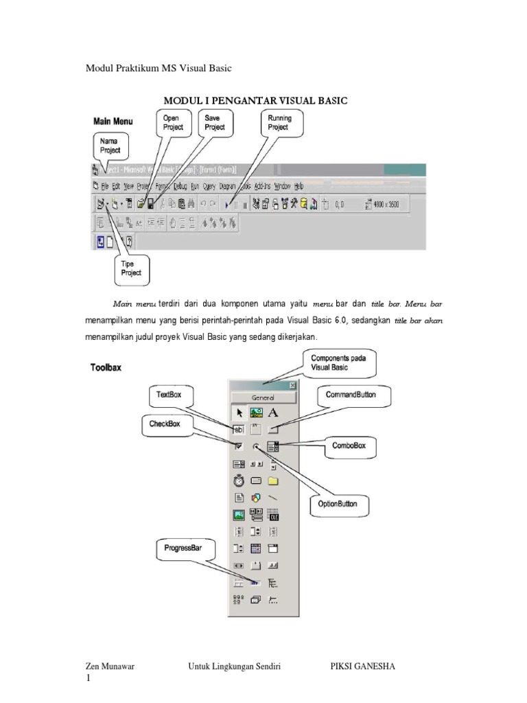 Modul VB 6 For Piksi Ganesha | PDF