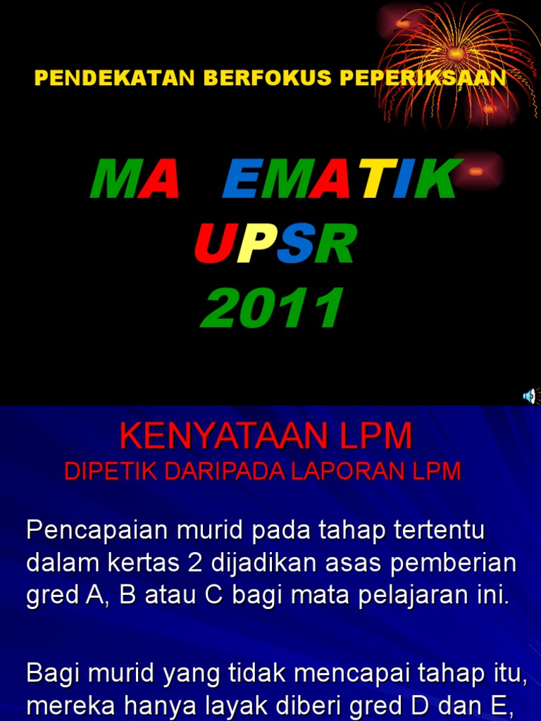 Fokus Matematik Upsr 2011 | PDF