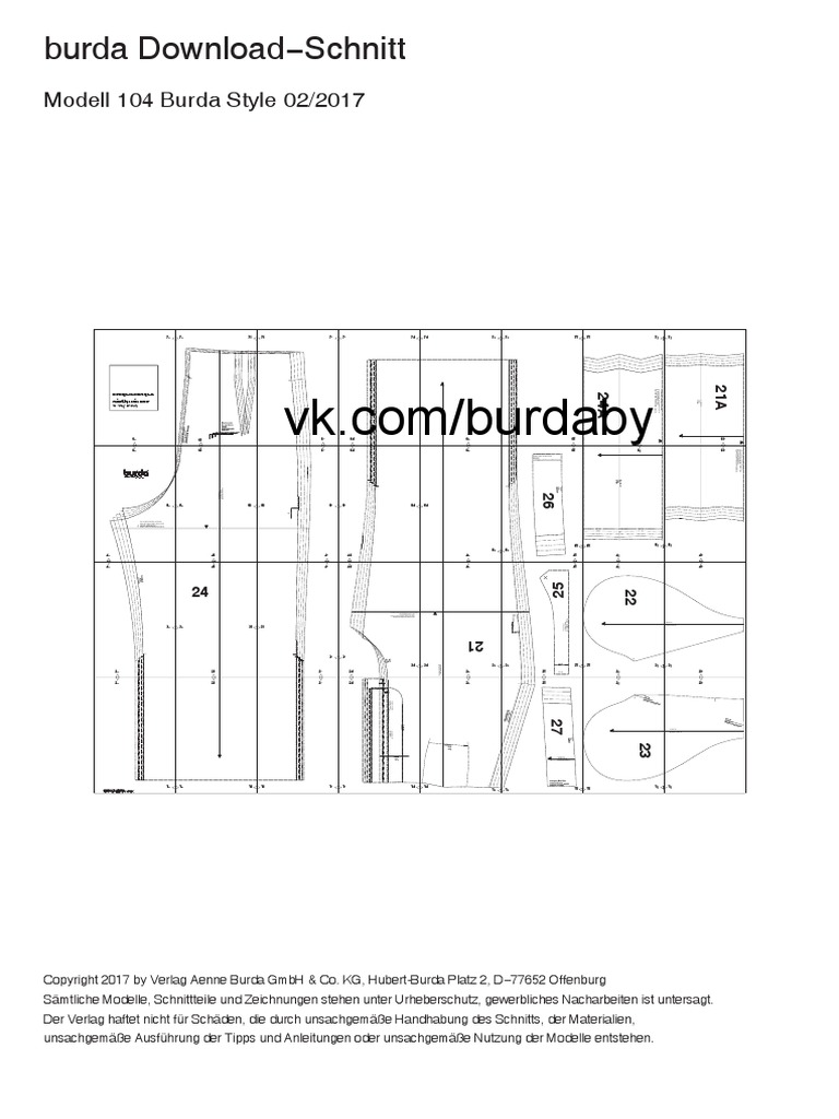 Burda Download Schnitt | PDF