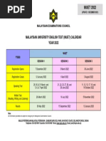 MUET 2025 Exam Schedule and Results | PDF