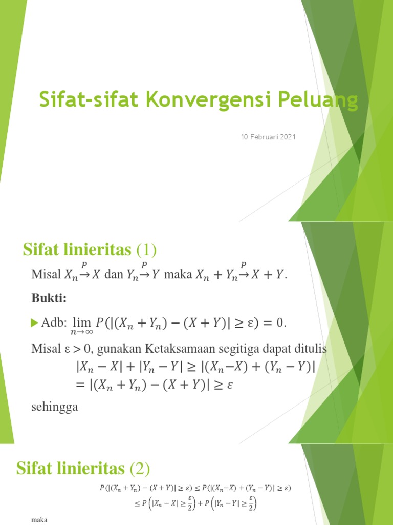 Sifat Konvergen Dalam Peluang | PDF