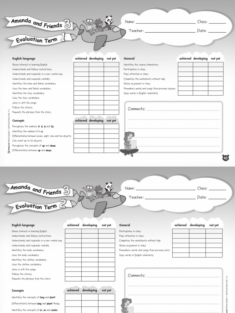 Amanda 3 Term Evaluation | Download Free PDF | English Language ...