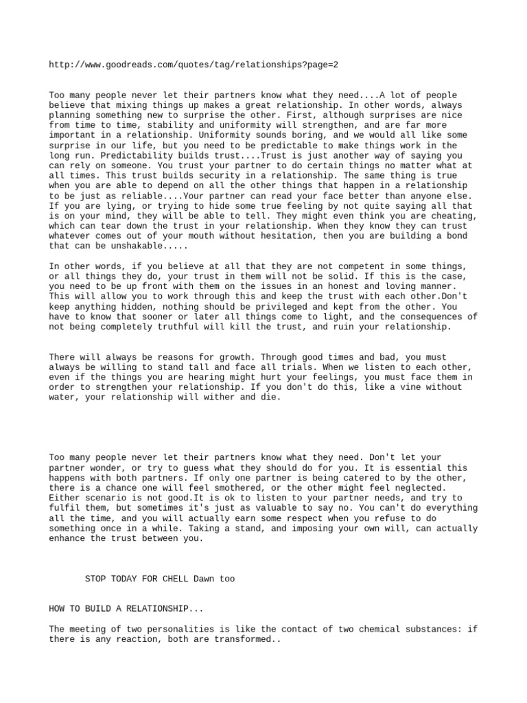 How To Build A Relationship | PDF | Love