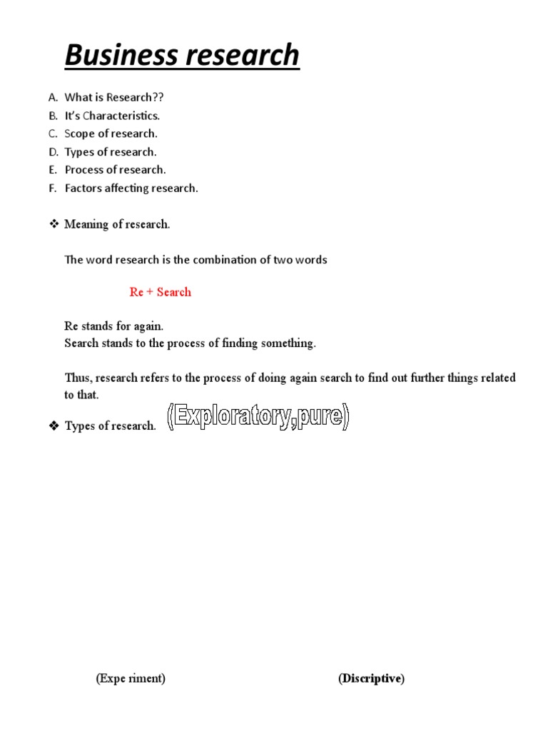 Business Research | PDF