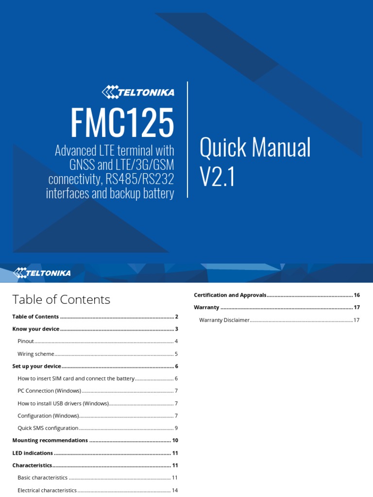 Quick Manual V2.1: Advanced LTE Terminal With Gnss and Lte/3G/Gsm ...