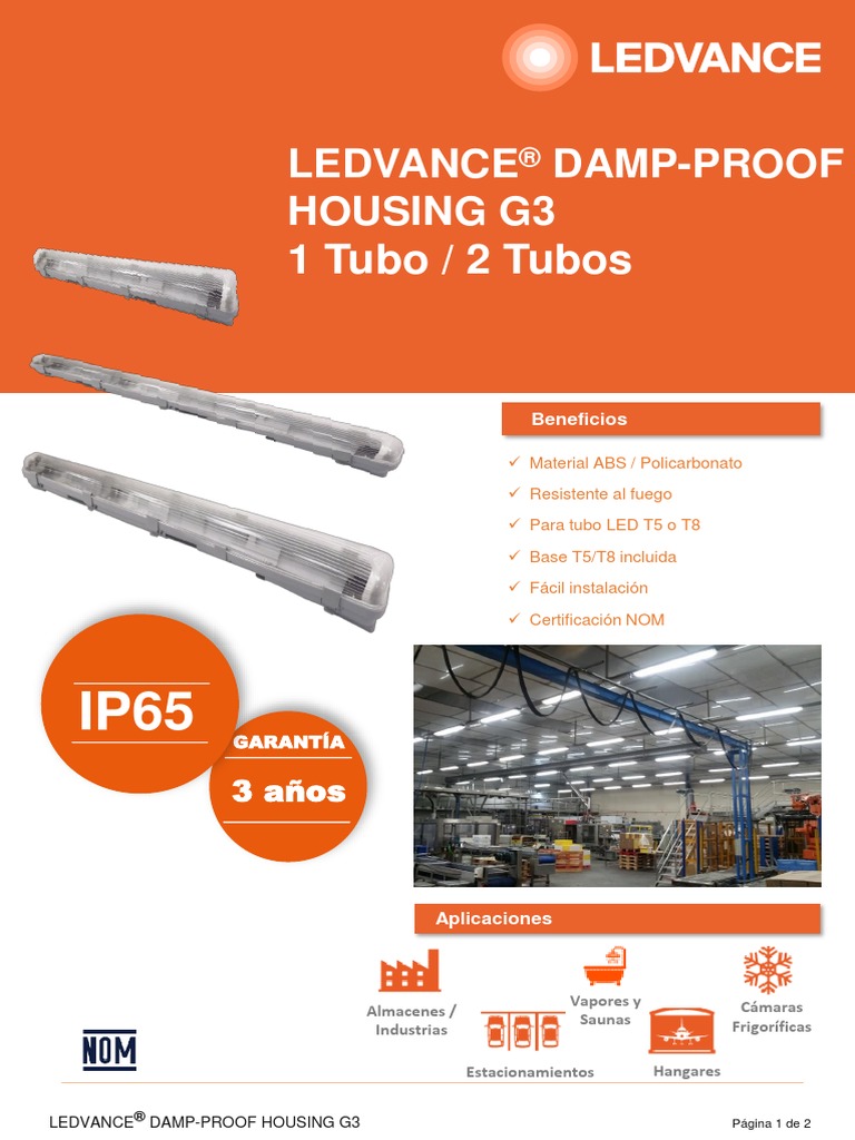 Ledvance Damp Proof Housing G3 Latam | PDF | Ingeniería de Edificación ...