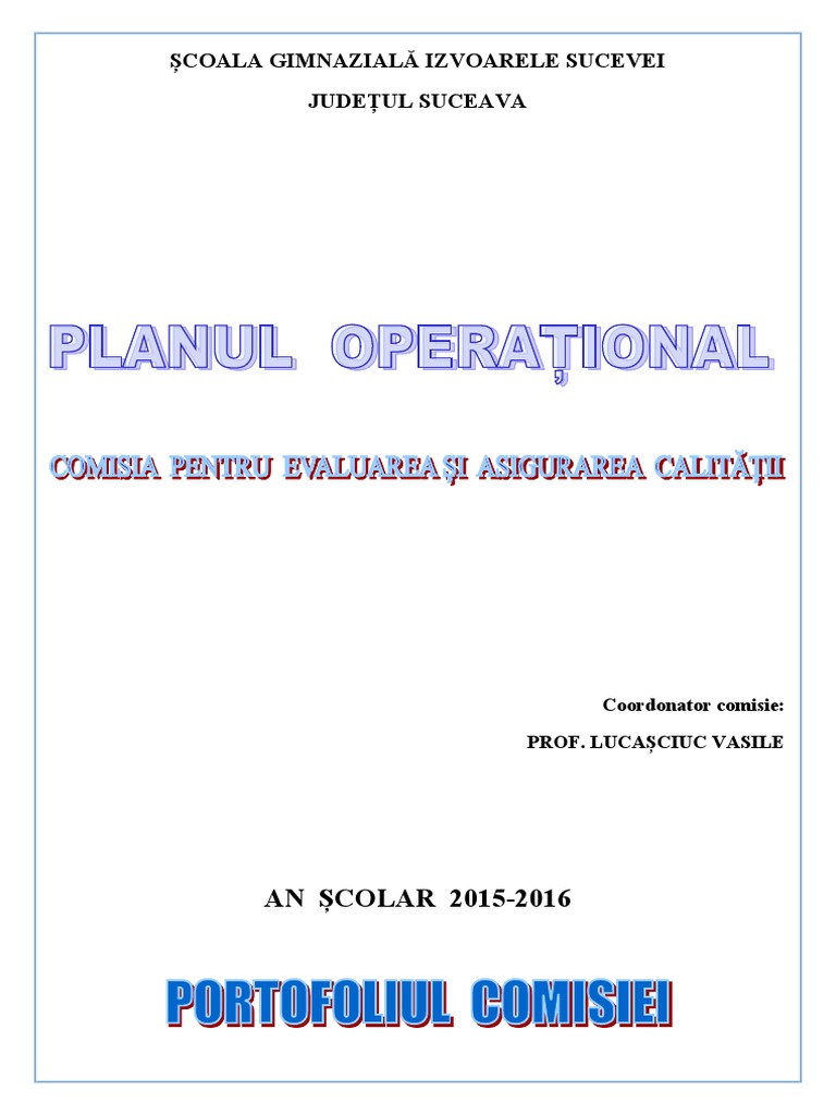 Plan Operational Ceac - Dox | PDF