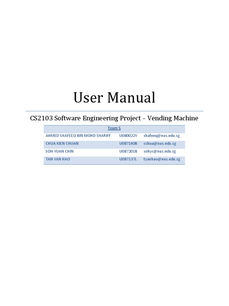 Guide to Using the Vending Machine Simulation Software | PDF | Vending ...