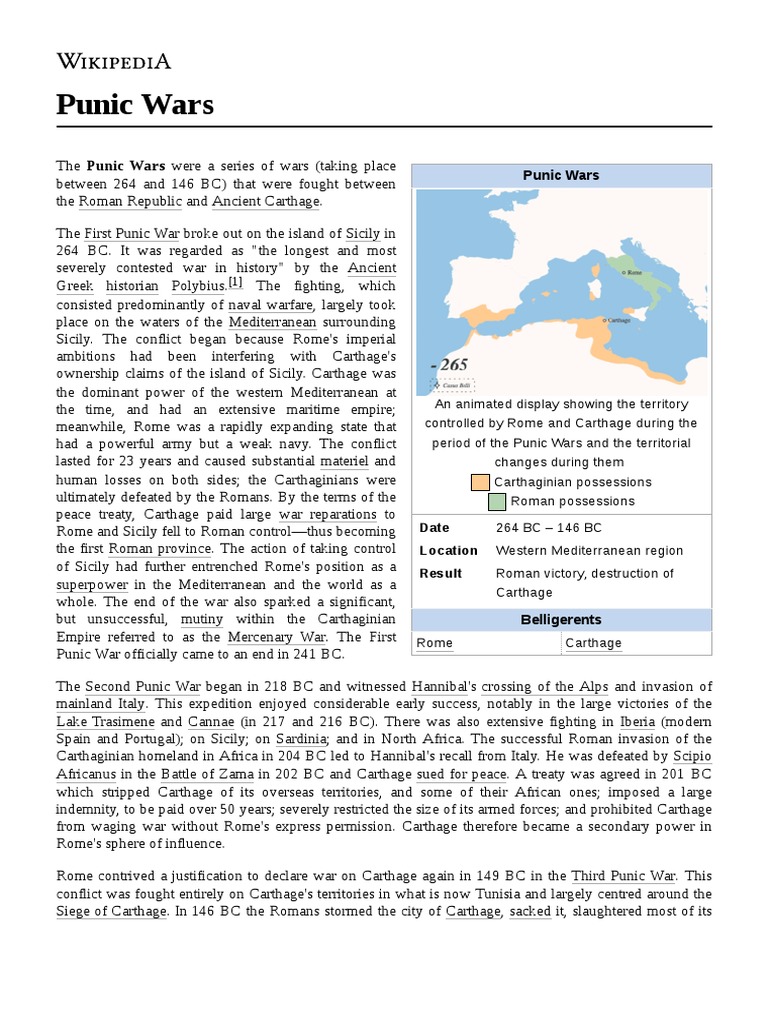 Punic Wars | PDF | Punic Wars | Second Punic War