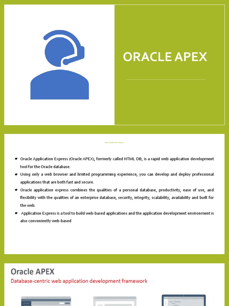 Oracle Apex Introduction Pdf Web Application Databases