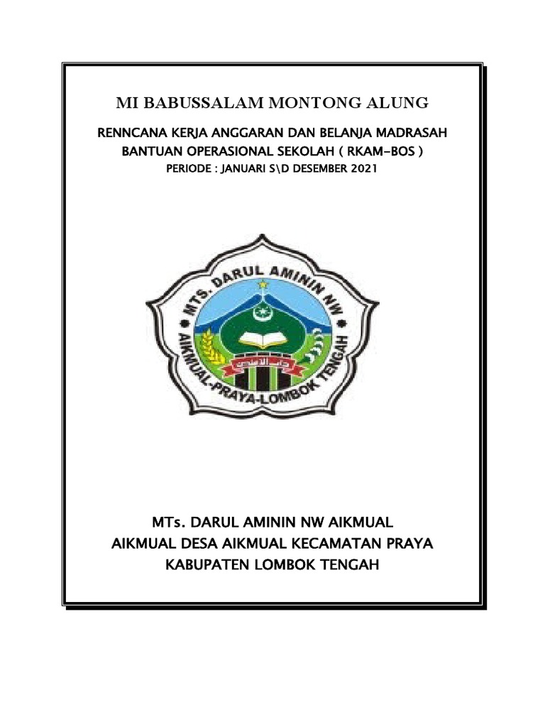 RKAM MTs Darul Aminin 2021 | PDF