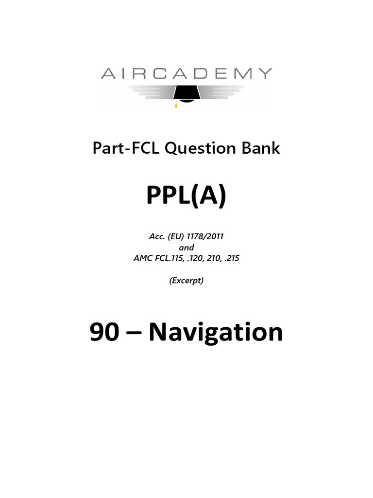 PPL (A) : Part-FCL Question Bank | PDF | Latitude | Equator