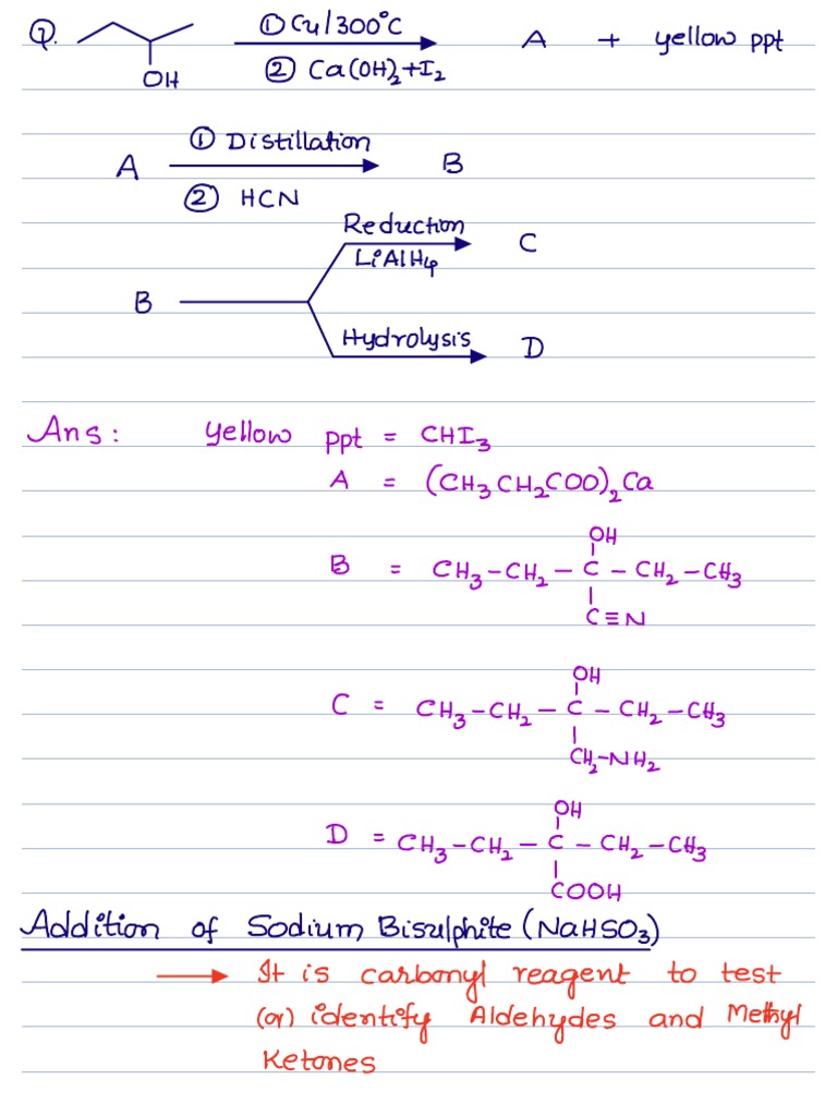 Carbonyl Compounds Notes-4 | PDF | Aldehyde | Ketone