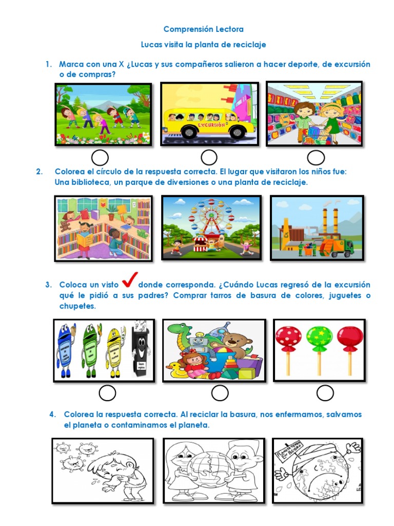 Lectura Comprensiva-Cuento Del Reciclaje | PDF