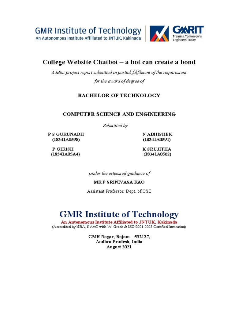 Miniproject Report | PDF | Use Case | Artificial Intelligence