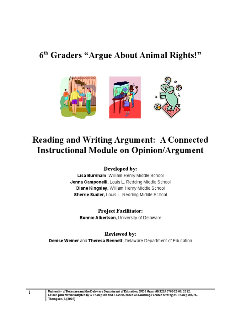 Grade 6 Argumentationdoc | PDF | Lesson Plan | Cognition