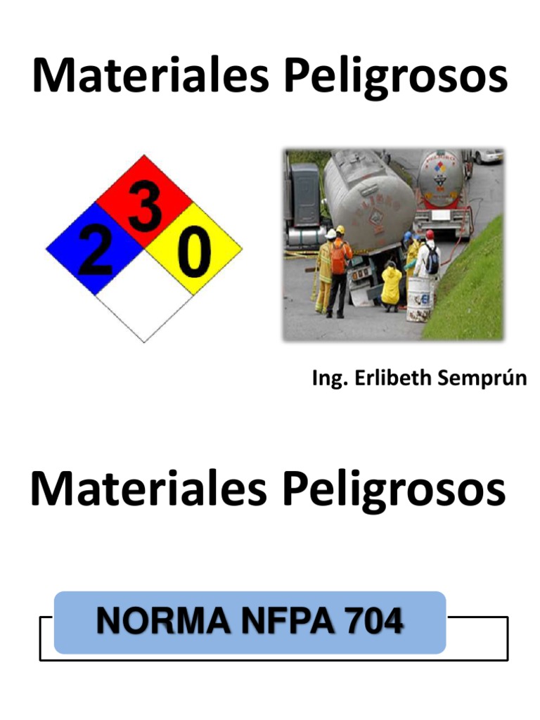 Norma Nfpa 704 | PDF | Mercancías peligrosas | Química