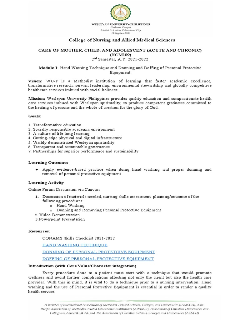 NCM 109 SL Module 1 | PDF | Health Care | Nursing