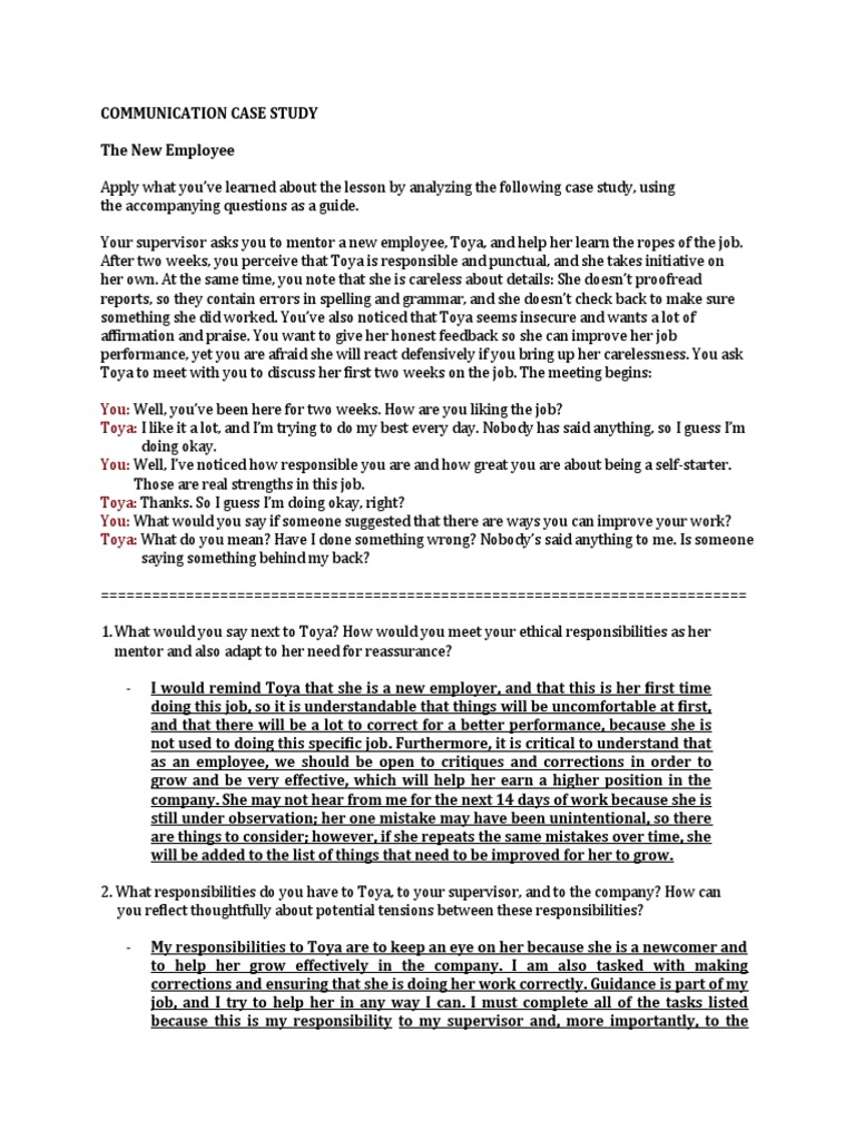 Mentoring New Employees: A Case Study | PDF | Learning | Behavior ...