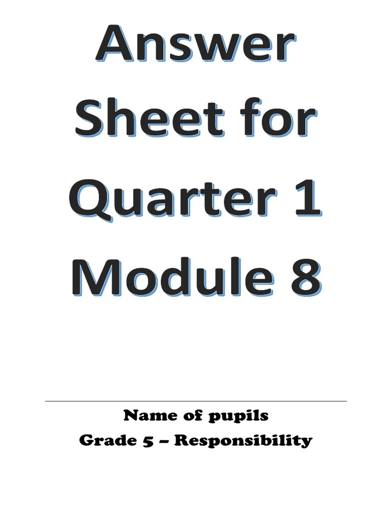 Answer Sheet On Module 8 q1 | PDF | Linguistic Morphology | Cognitive ...